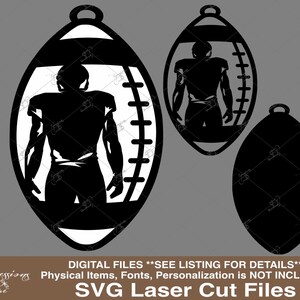 Football Svg, Football Player Svg, Laser Football Ornament ...