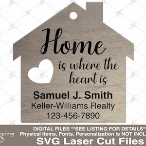 Realtor Laser Keychain Svg, Realtor Closing Gift, Real Estate Svg ...