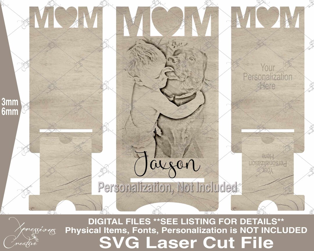 Mom Svg, Phone Stand Laser Cut SVG, Mom Phone Holder Svg, Glowforge ...