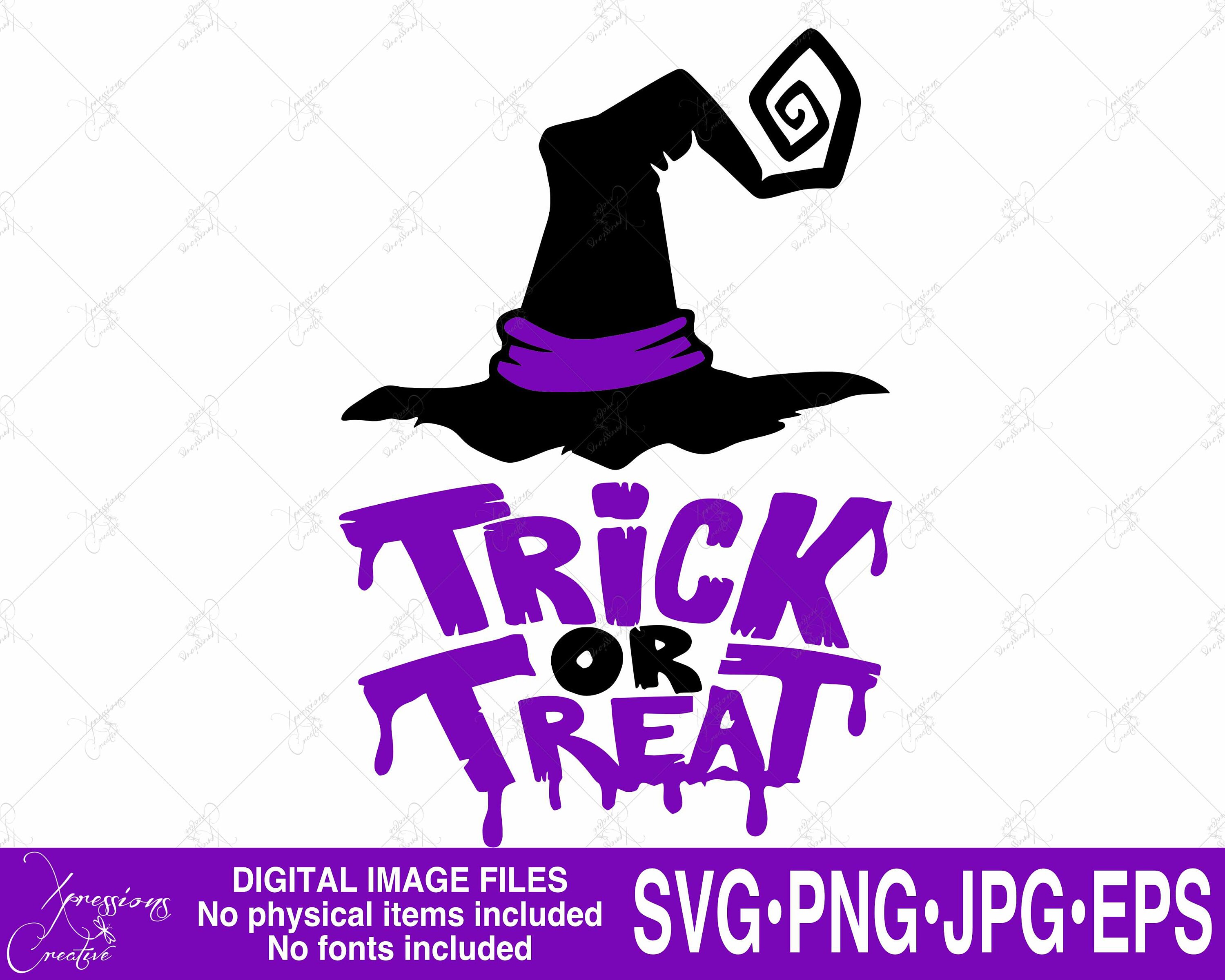 Halloween SVG, Trick or Treat Svg, Treat Bag Svg, Witches Hat Treat Bag ...