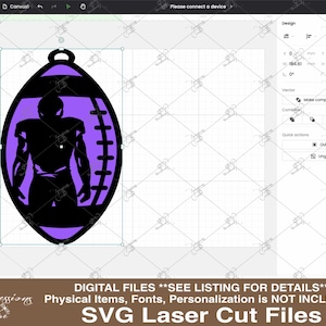 Football Svg, Football Player Svg, Laser Football Ornament ...