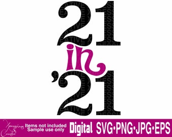 Svg 21st Birthday | Etsy