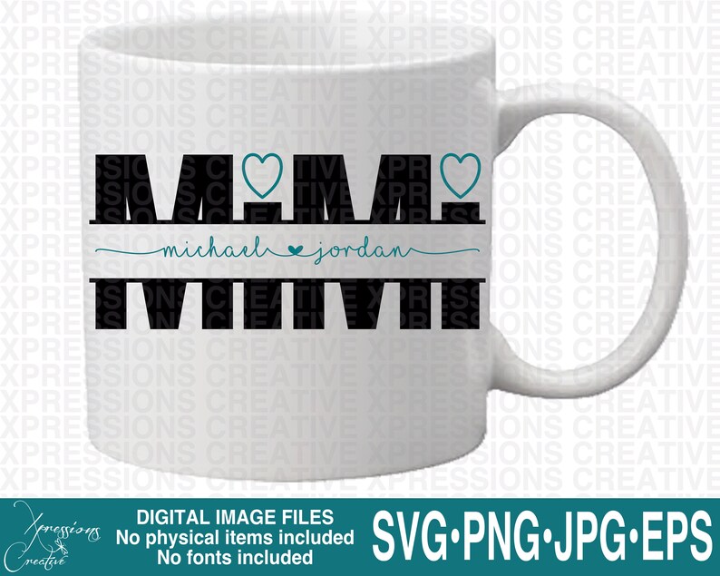 Mimi Svg Mimi With Kids Names Svg Mimi Split Svg Mimi With - Etsy