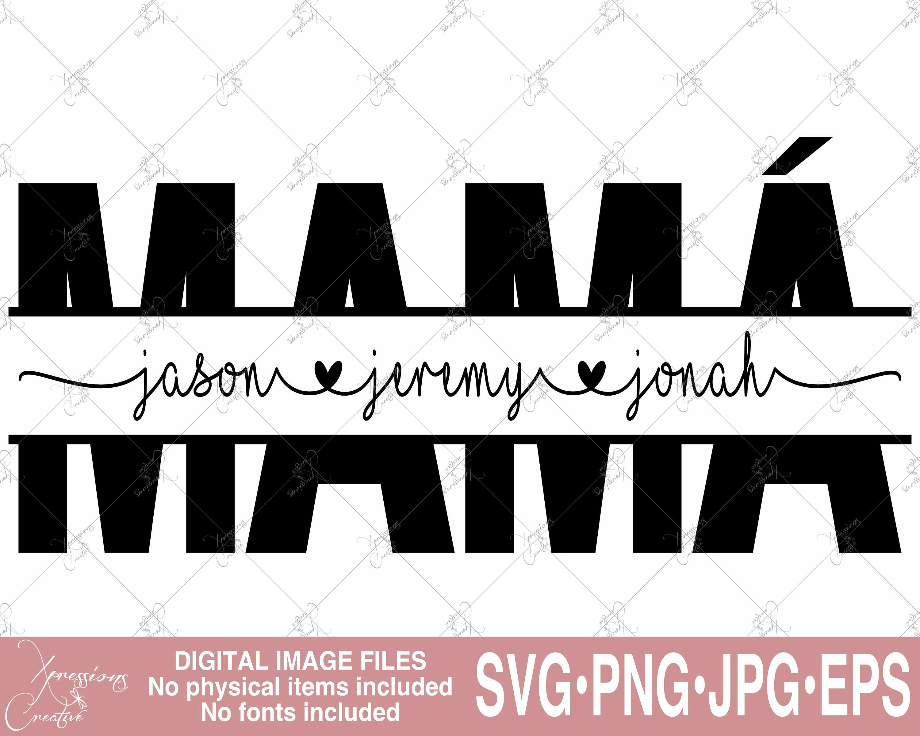 Mamá Svg Mamá Split Svg Mom Svg Mamá Split Monogram Svg - Etsy