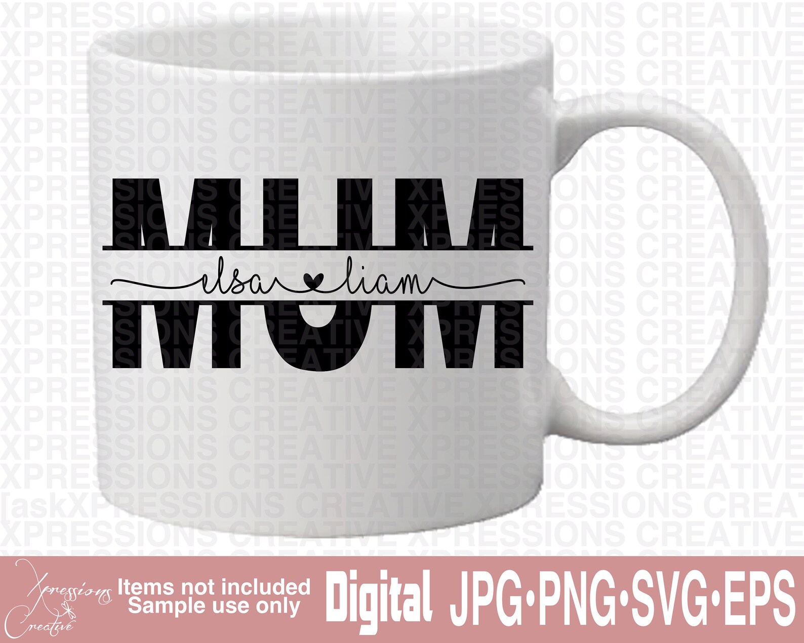 Mum Svg Mum With Names Svg Mum With Kids Names Svg Mum | Etsy