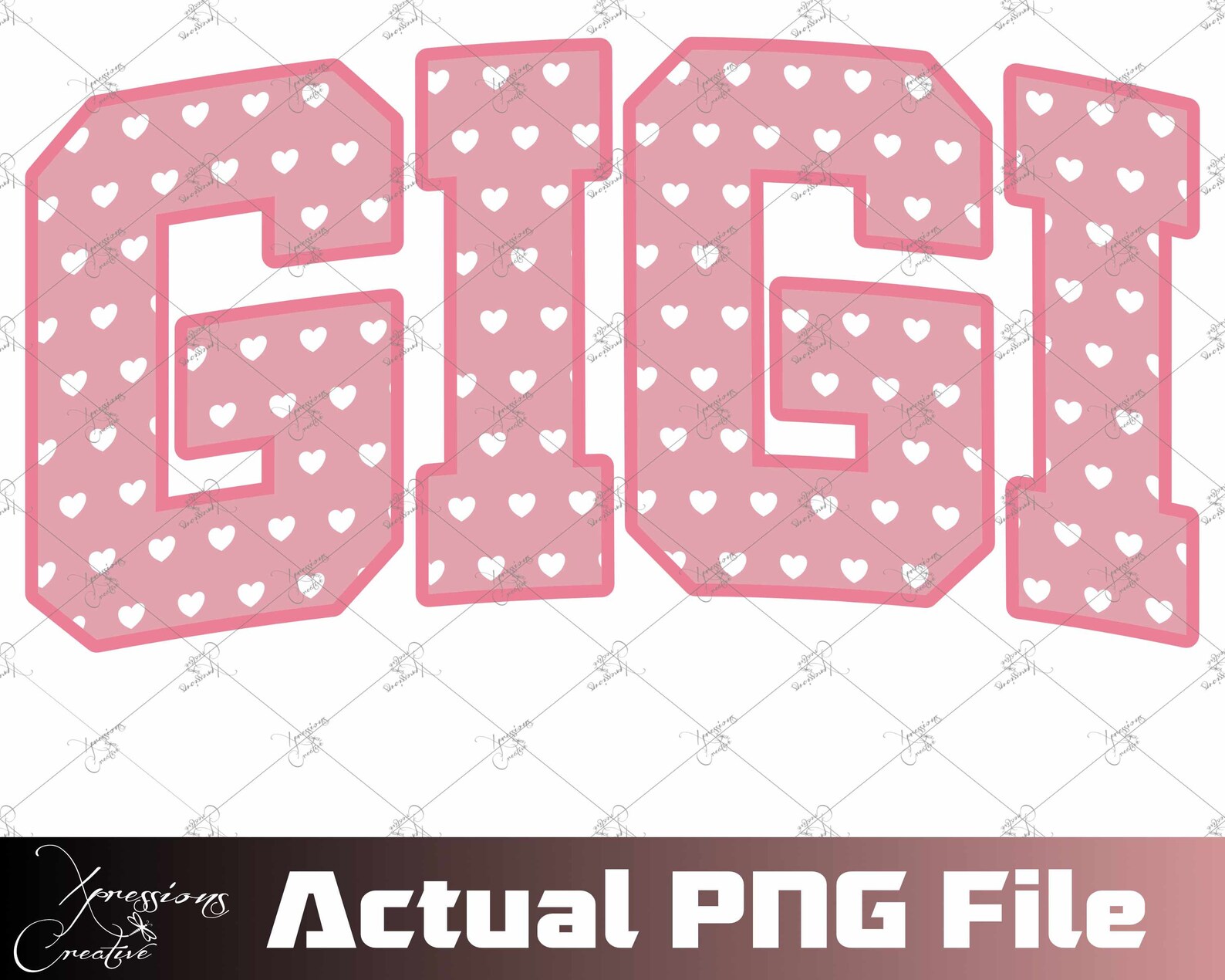 GIGI PNG, Retro GIGI Png, Varsity Font Gigi, Gigi Hearts Png ...