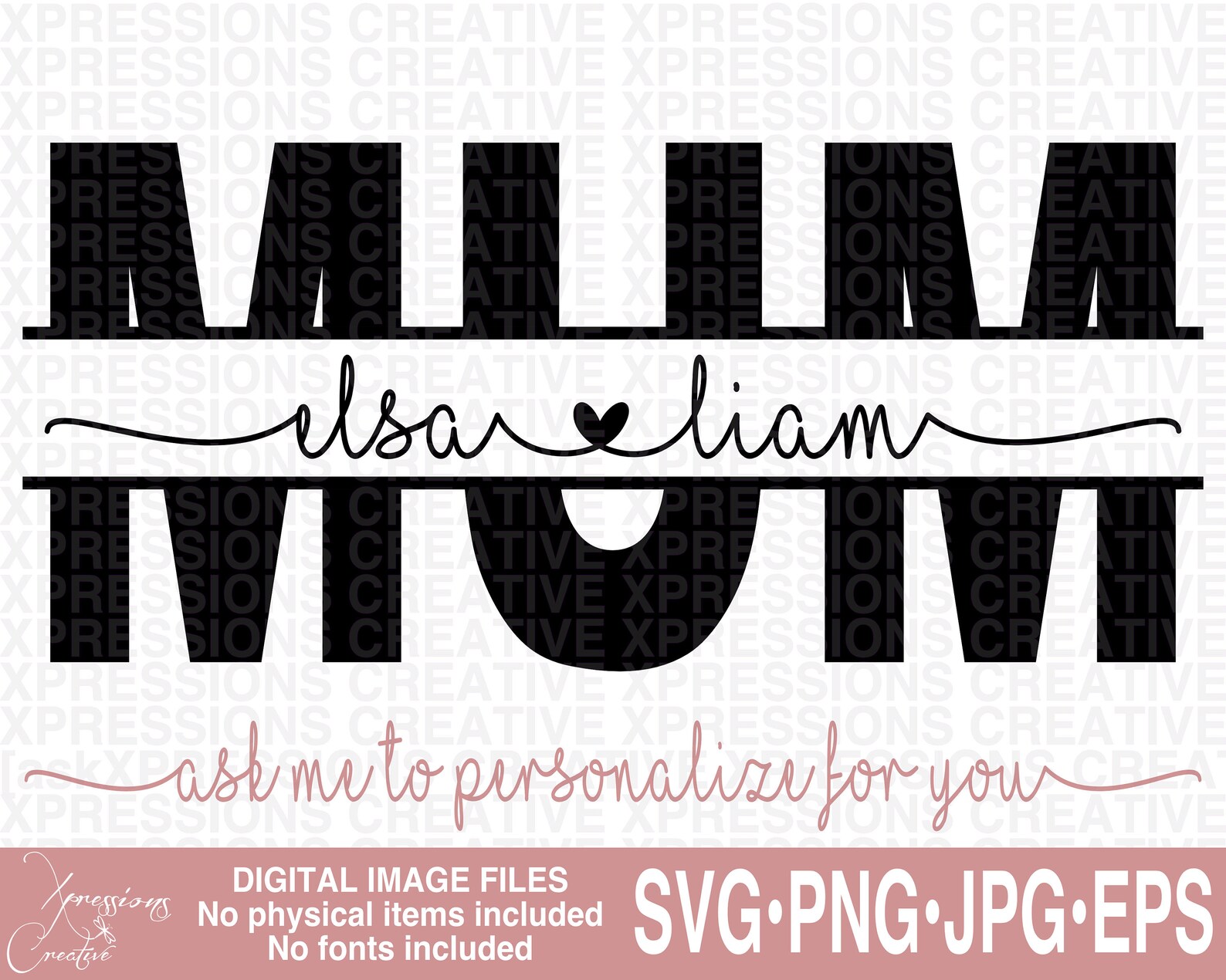 Mum Svg Mum With Names Svg Mum With Kids Names Svg Mum - Etsy