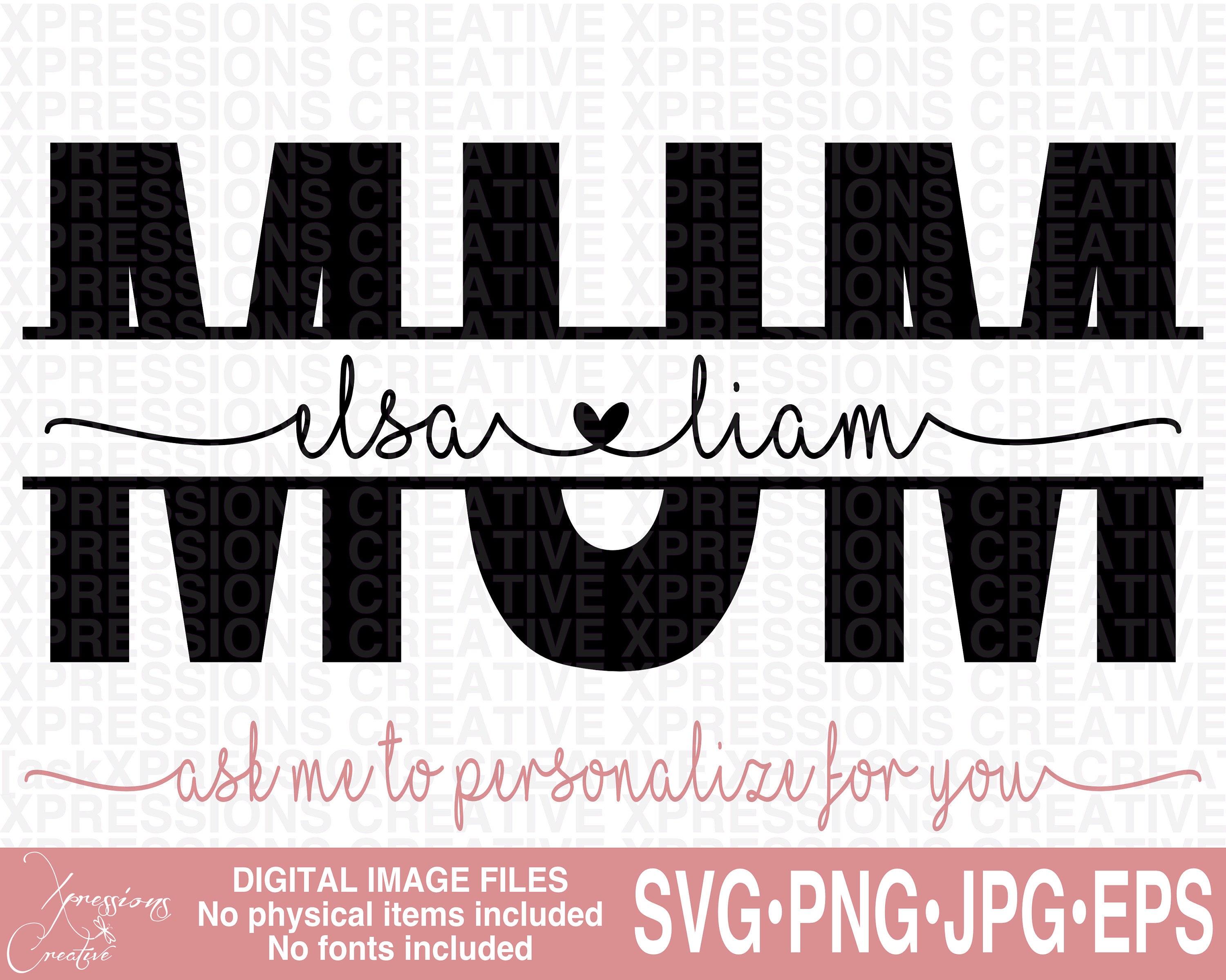 Mum Svg Mum With Names Svg Mum With Kids Names Svg Mum - Etsy