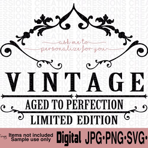 Vintage Svg Aged to Perfection Svg Birthday Ideas 30th - Etsy