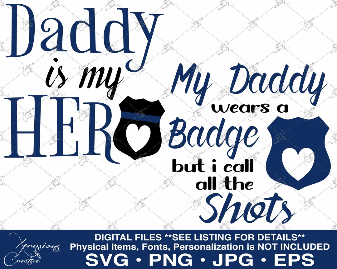 Police SVG, Baby Girl Svg, Thin Blue Line SVG, Daddy Hero SVG, Baby Boy ...