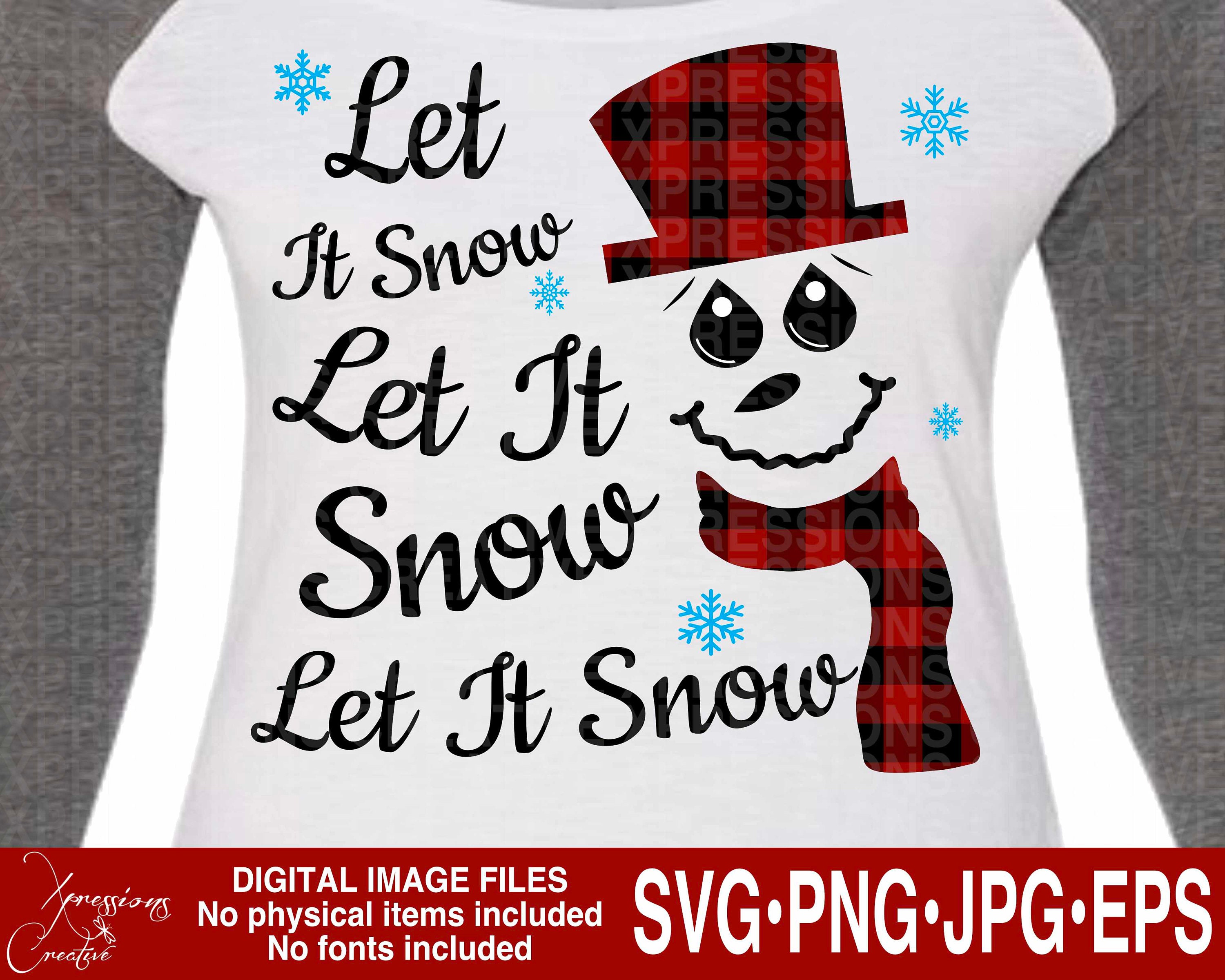 Let It Snow Svg Christmas Svg Snowman Svg Let It Snow Glass - Etsy