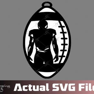 Football Svg, Football Player Svg, Laser Football Ornament ...