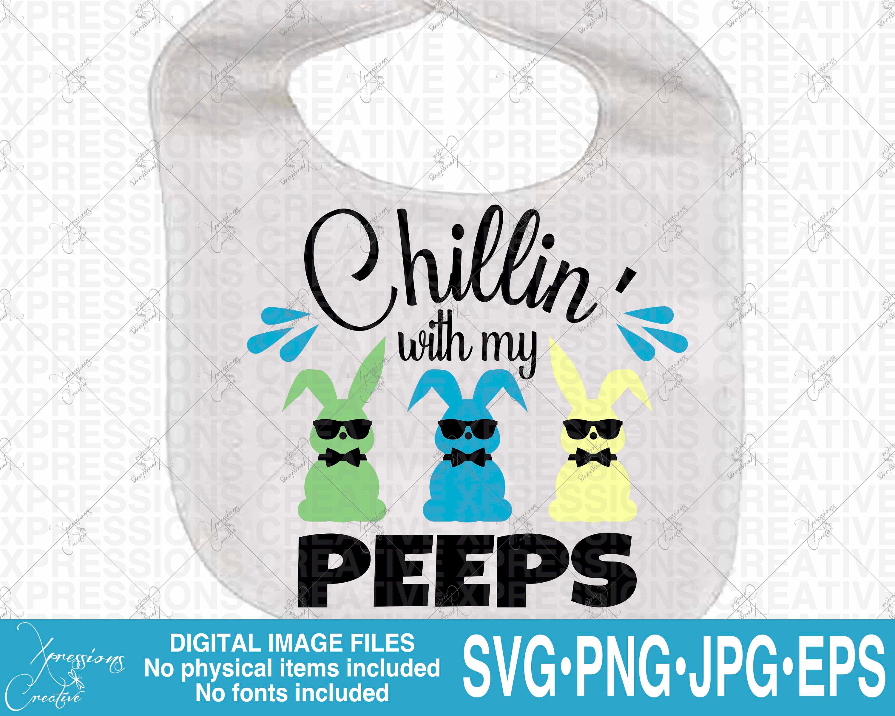 Easter SVG Chillin With My Peeps Svg Chillin With My Peeps - Etsy