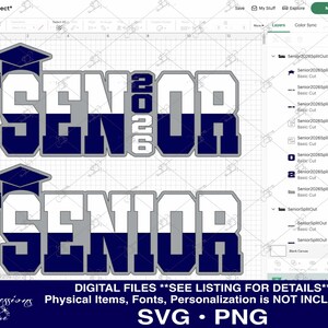 Senior 2026 Svg Bundle, 2026 Senior Split Svg, Senior Skirt Set Svg ...
