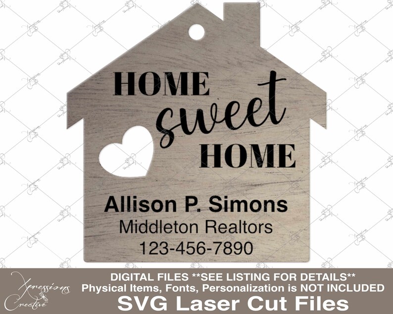 Realtor Laser Keychain Svg, Realtor Closing Gift, Real Estate Svg ...