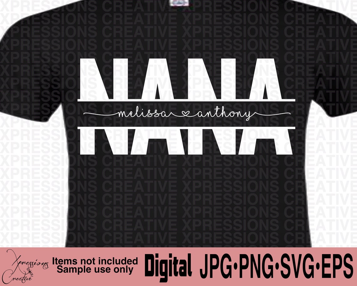 Nana Svg Nana Monogram Svg Nana Split Monogram Svg Nana | Etsy UK