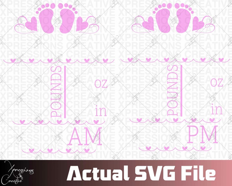 Birth Stats Boy Svg Birth Stats Girl Svg Elephant Ear Birth - Etsy