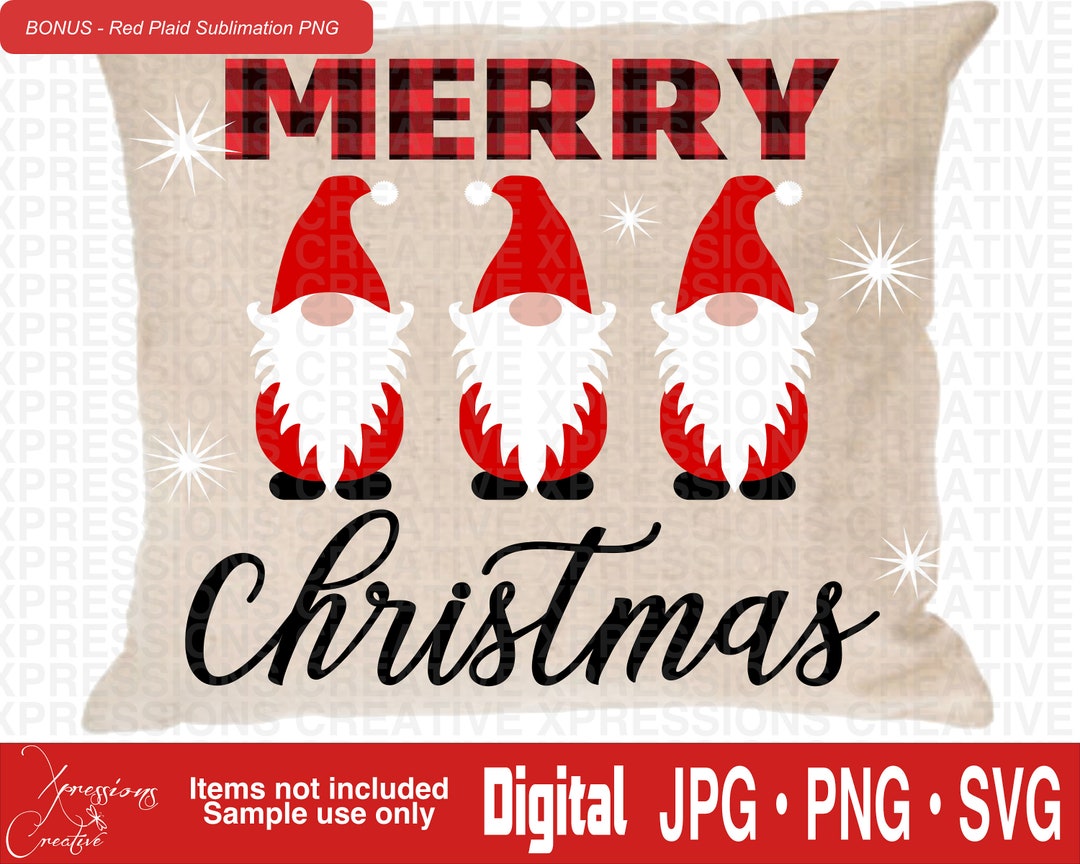 Merry Christmas Svg Christmas Gnome Svg Ornament Svg Xmas - Etsy