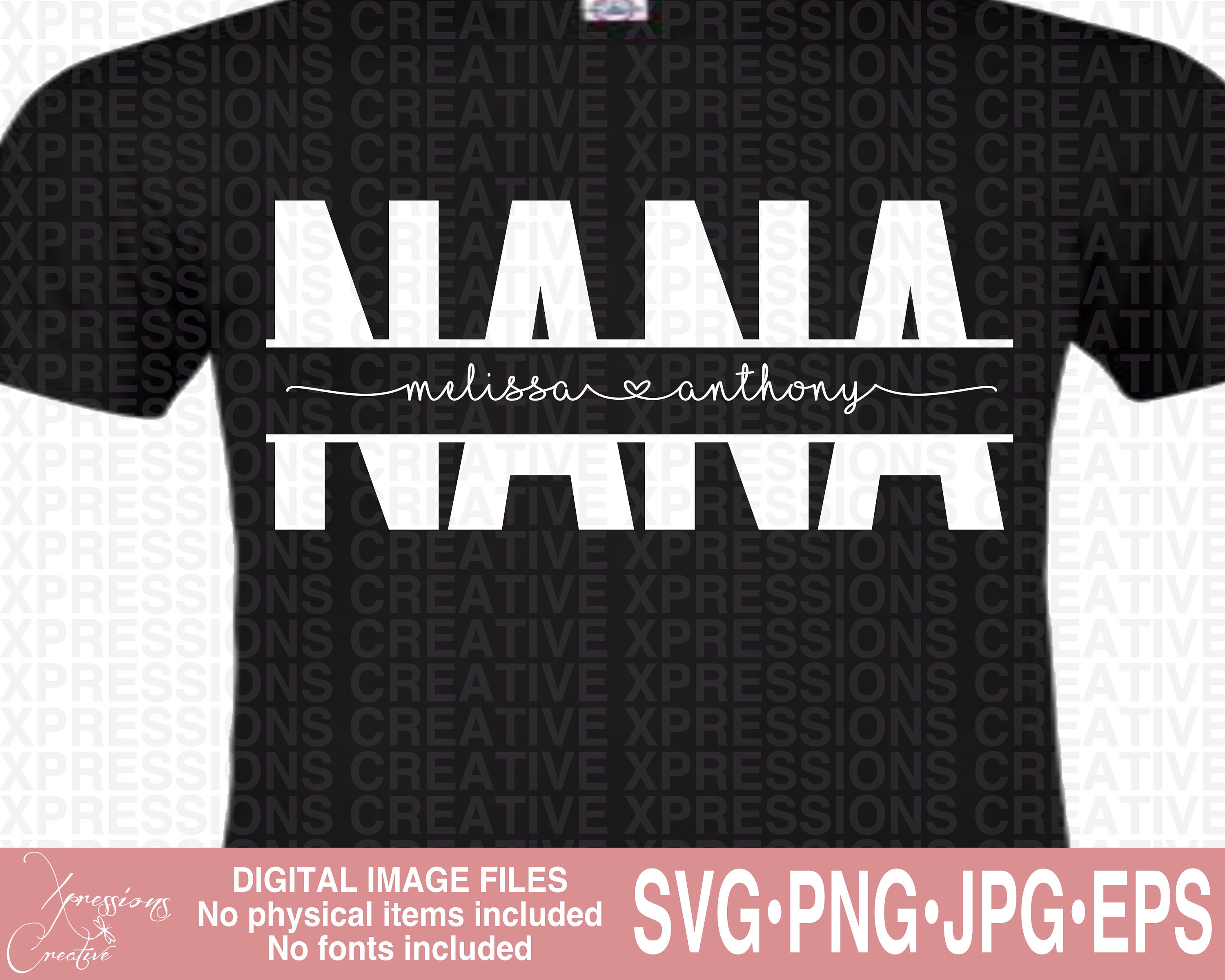 Nana Svg Nana Monogram Svg Nana Split Monogram Svg Nana - Etsy