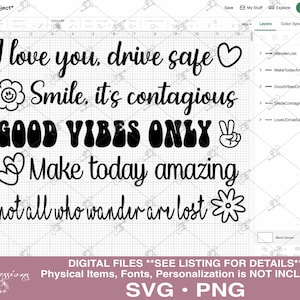 Rear View Mirror Decal Bundle, Mirror Decal Svg, Car Window Decal Svg ...