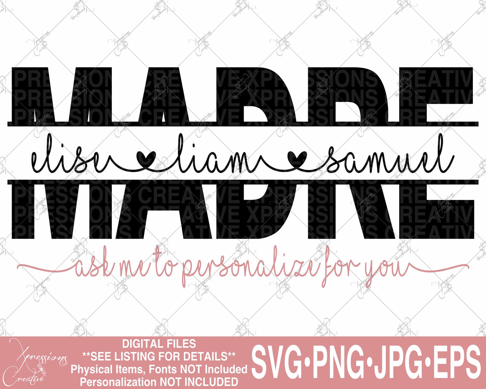 Madre Svg Madre Split Svg Mom Svg Mother Split Monogram - Etsy