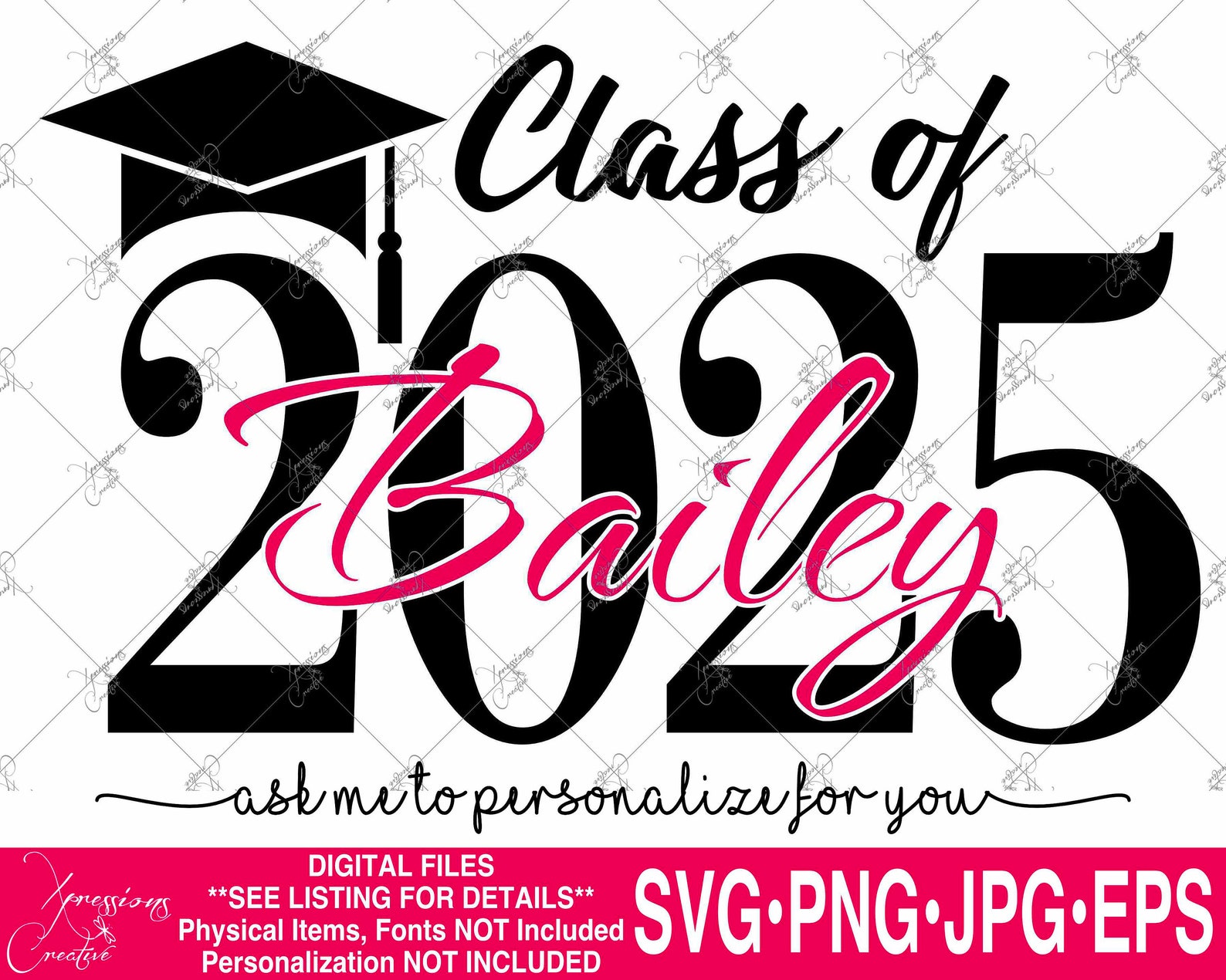 Senior Svg Class of 2025 Svg 2025 Split Monogram Svg - Etsy