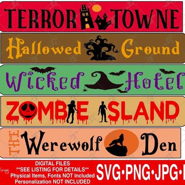 Halloween Directional Signs - Etsy