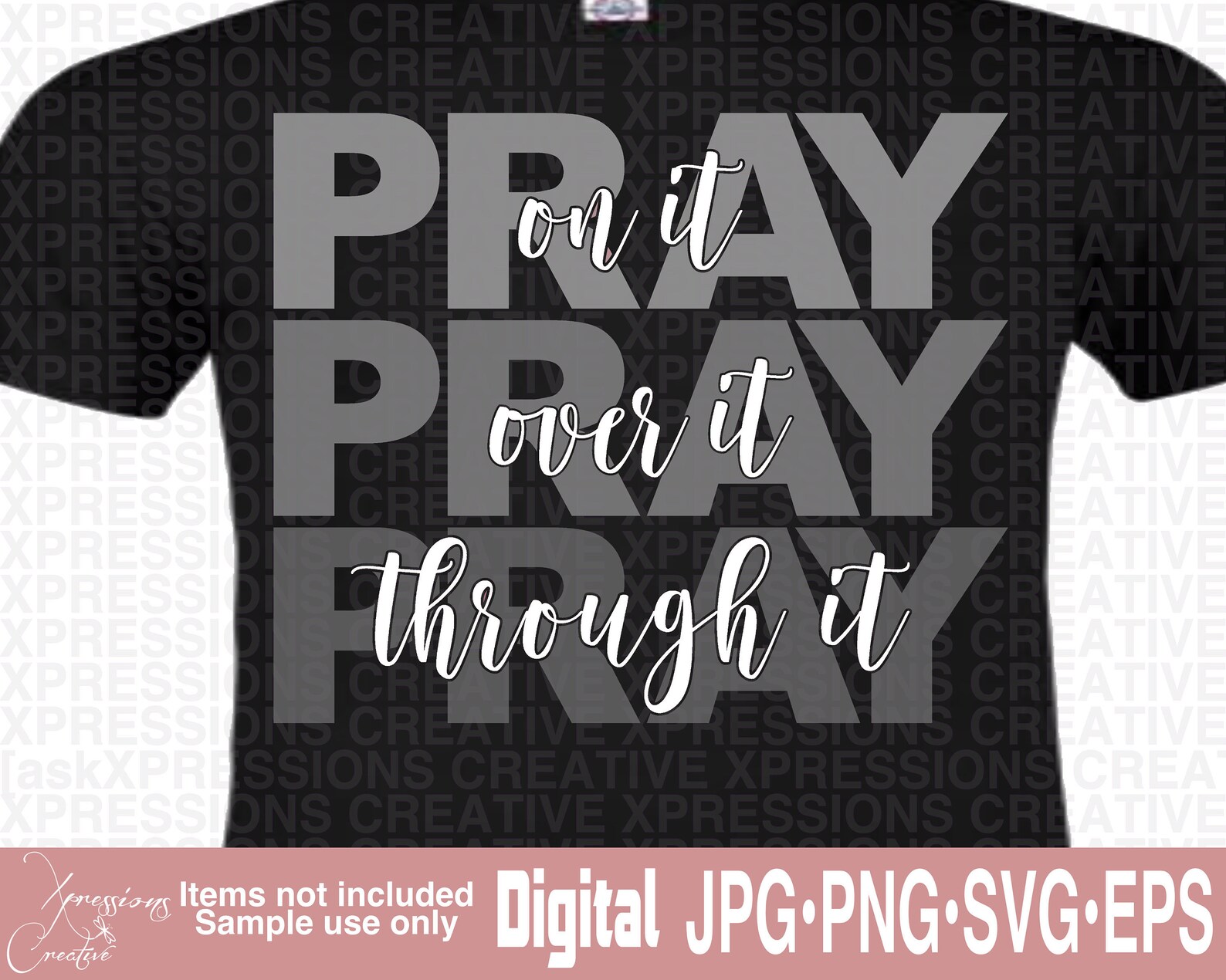 Pray Svg Pray on It SVG Pray Through It Svg Pray Over It - Etsy