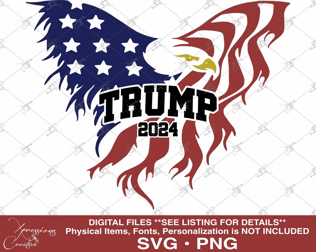 Trump 2024 Svg, Trump Eagle 2024 PNG, Trump Svg, FJB, Lets Go Brandon ...