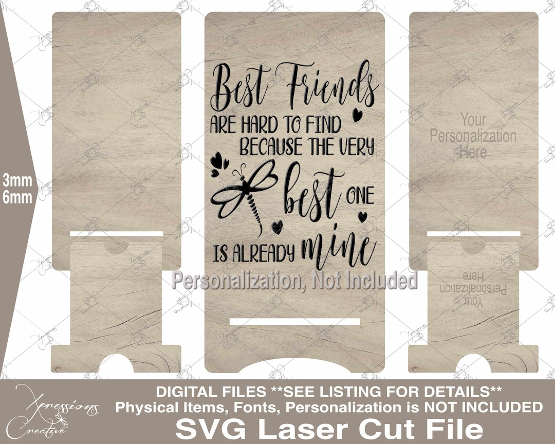 Phone Stand Laser SVG, Simple Phone Holder Svg, Glowforge, Xtool, Easy ...