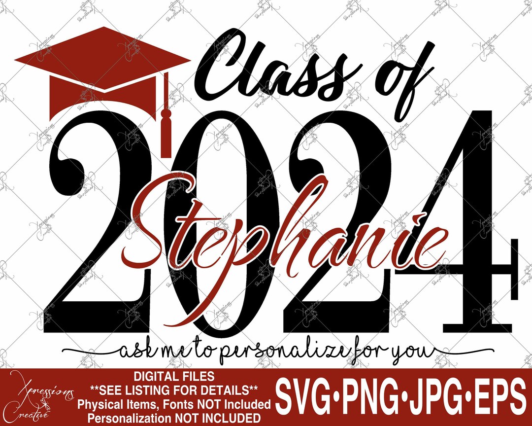 Senior Svg, Class of 2024 Svg, 2024 Monogram Svg, Seniors, Graduation ...