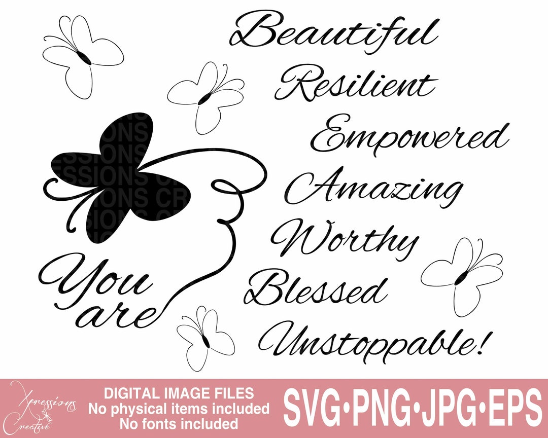 Eres Afirmación svg, Mariposas svg, Regalos para ella, Taza de ...