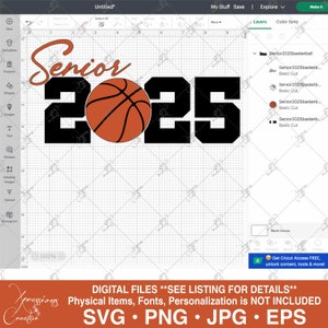 Senior 2025 Svg, Class of 2025, 2025 Graduate, Basketball Svg ...