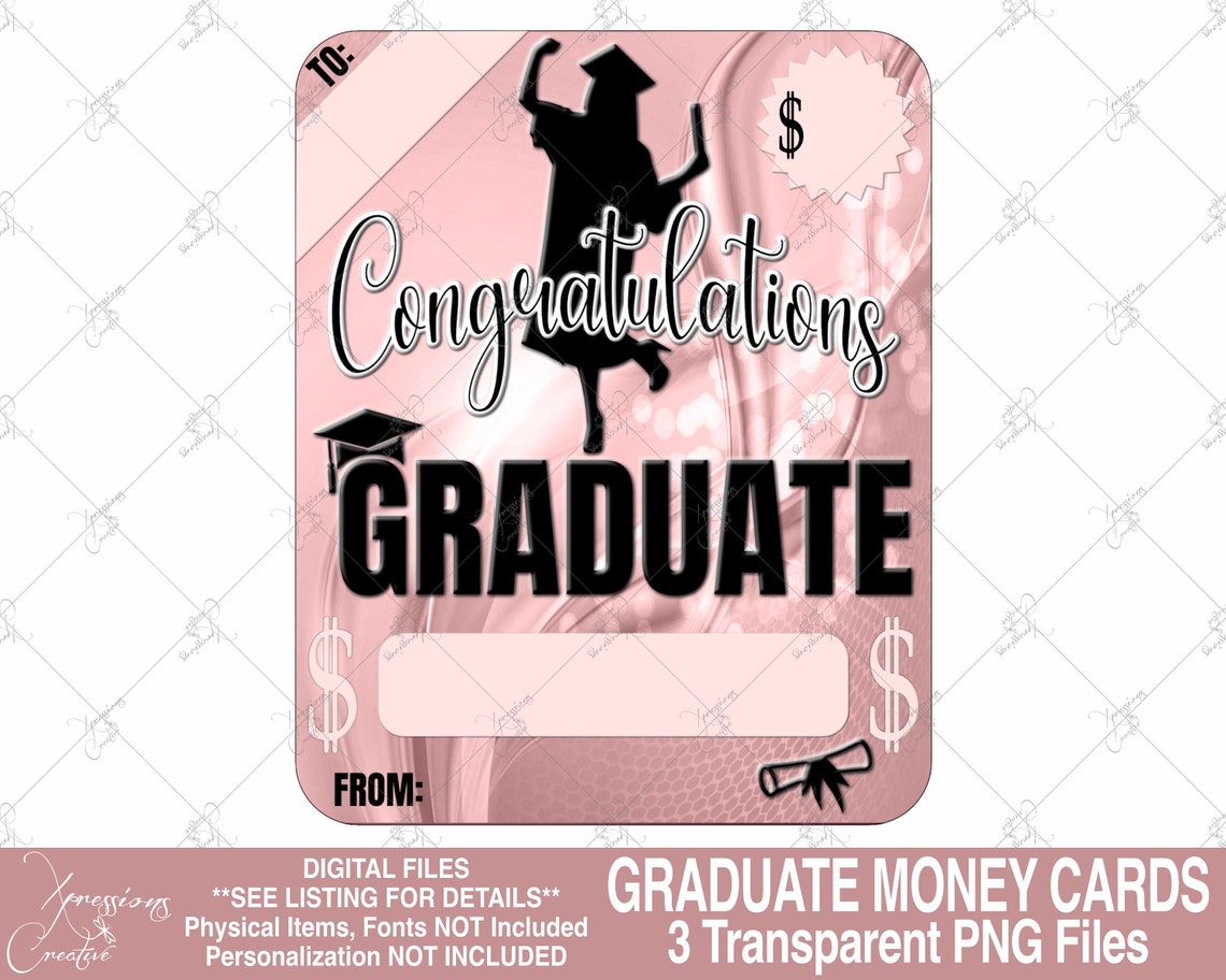 Graduation Money Card, Graduate Money Card, Graduation PNG, Printable ...