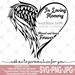 Wings Svg, in Loving Memory Svg, Personalized Memory Decal, Custom ...