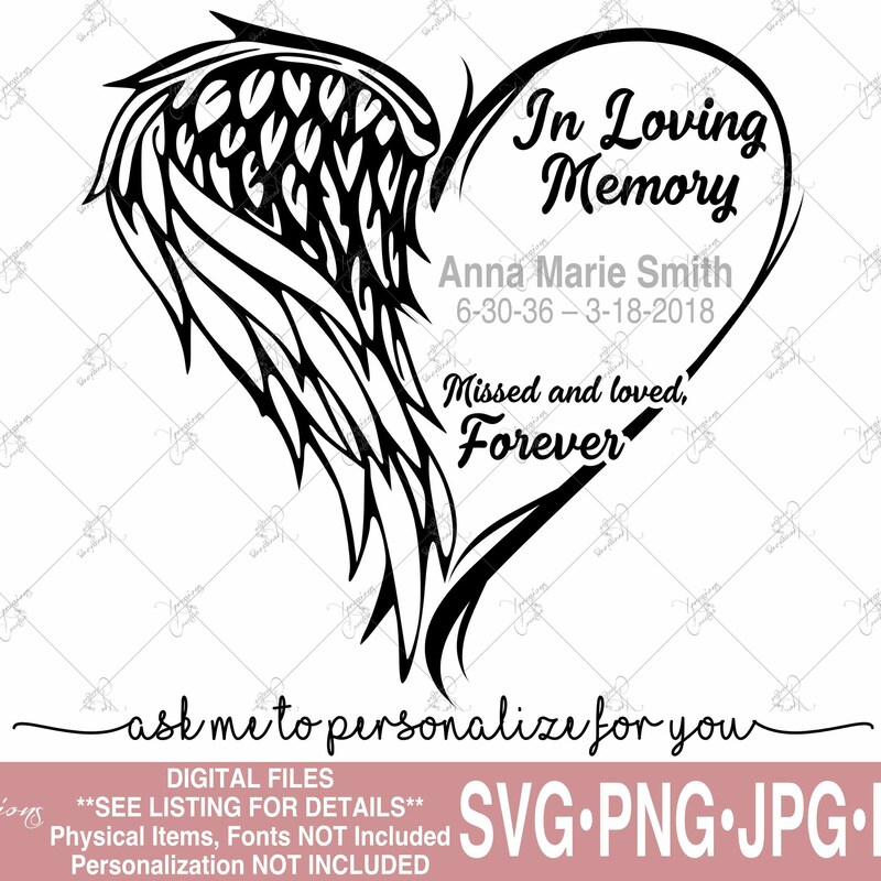 Memorial Decal Svg - Etsy
