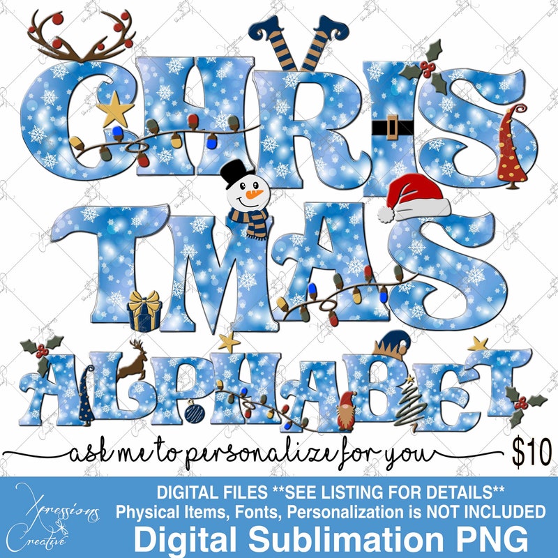 Snowflake Letters - Etsy