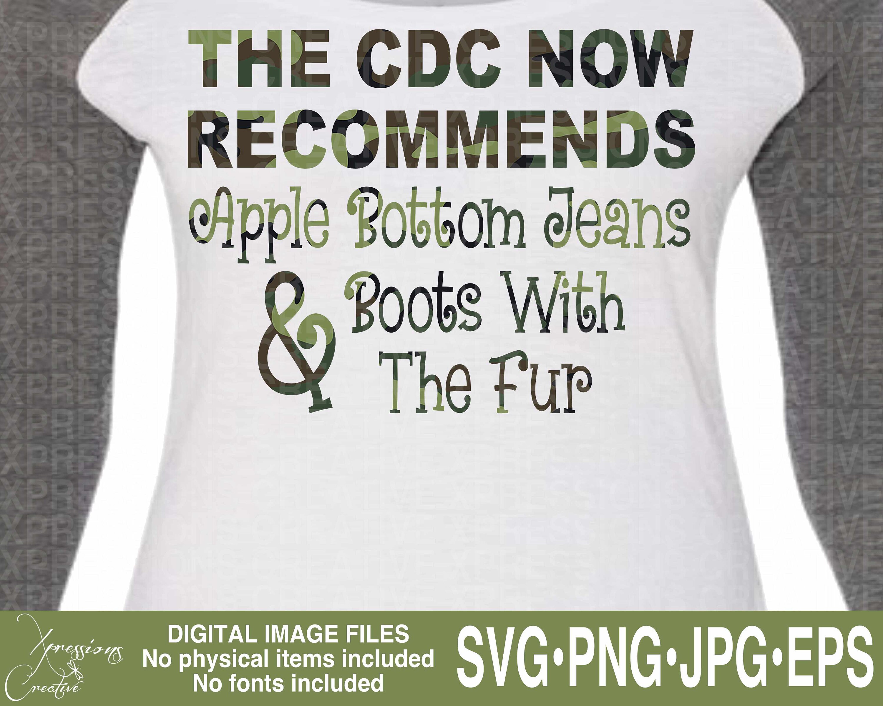 CDC Now Recommends Svg Apple Bottom Jeans & Boots With the | Etsy
