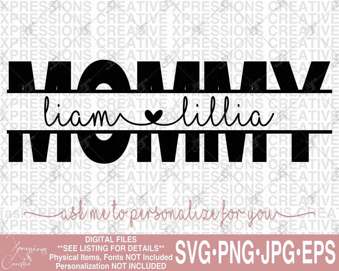 Mom Svg Mommy Split Svg Mama Svg Mommy Split Monogram Svg - Etsy