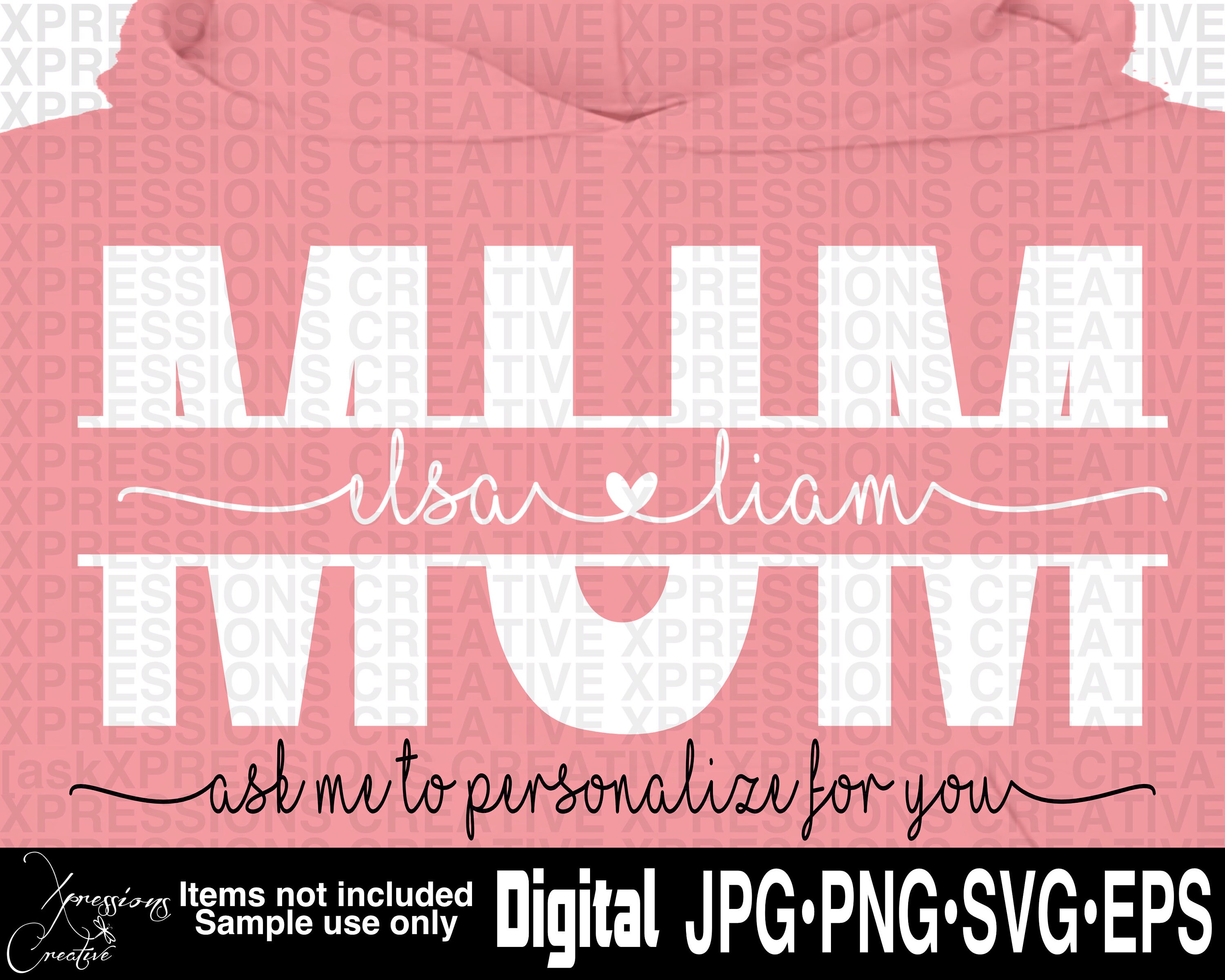 Mum Svg Mum With Names Svg Mum With Kids Names Svg Mum | Etsy