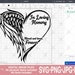 Wings Svg, in Loving Memory Svg, Personalized Memory Decal, Custom ...