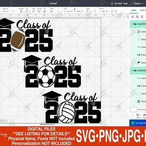 Class of 2025 Sports Bundle Svg, Senior 2025 Bundle, 2025 Graduation ...