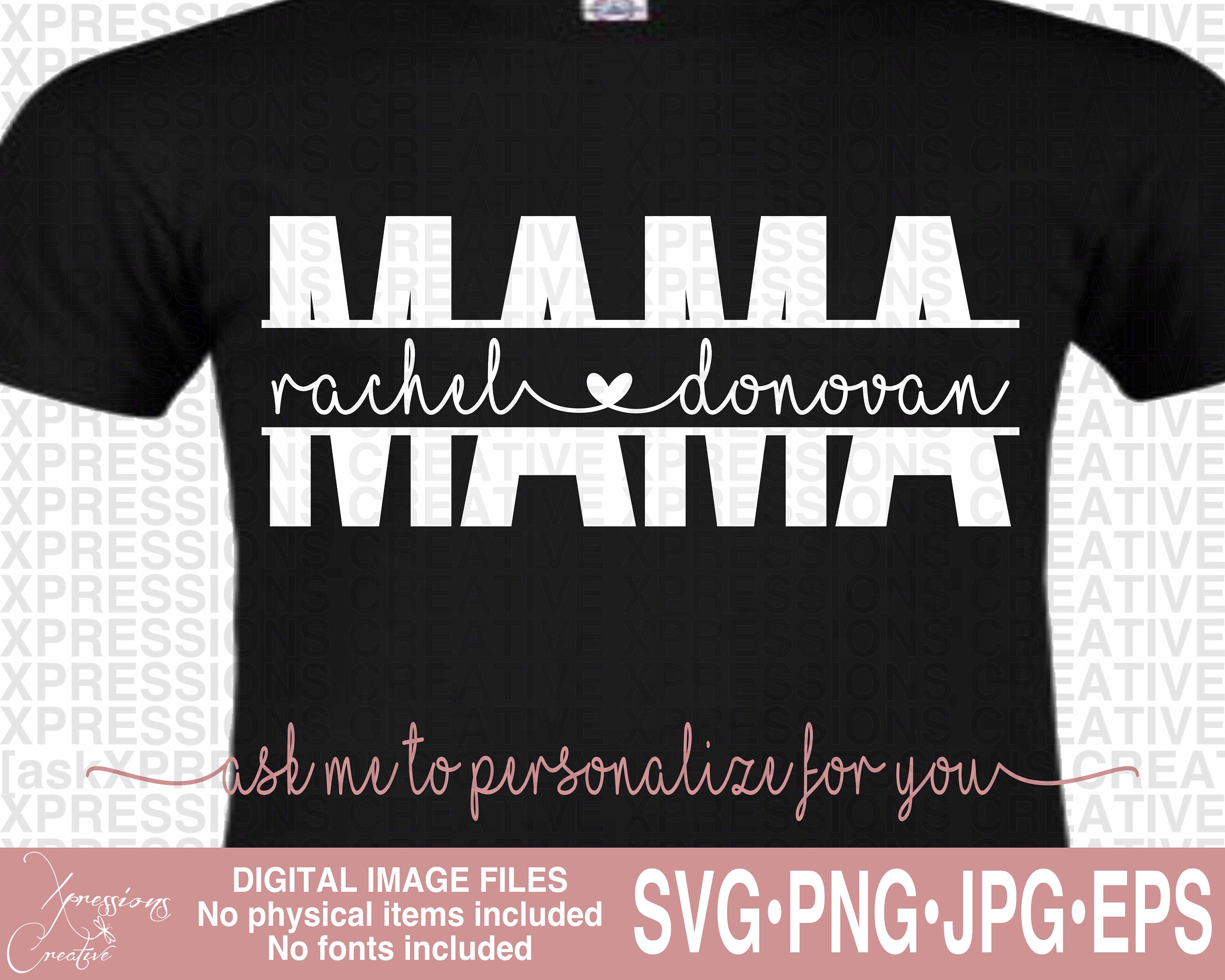 Mom Svg Mom Split Svg Mama Svg Mama Split Monogram Svg Etsy
