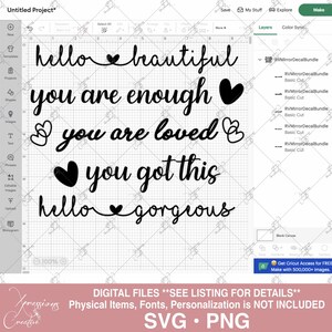 Rear View Mirror Decal Bundle, Mirror Decal Svg, Car Window Decal Svg ...