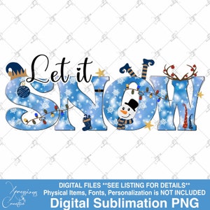 Christmas PNG, Christmas Pillow Png, Let It Snow Png, Joy Png ...