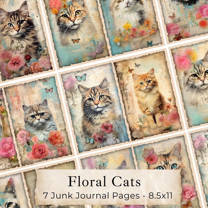 Scrapbook Paper Cat - Etsy