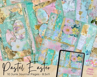 Easter Junk Journal Pages, Bunny Junk Journal, Rabbit, Journal Pages ...