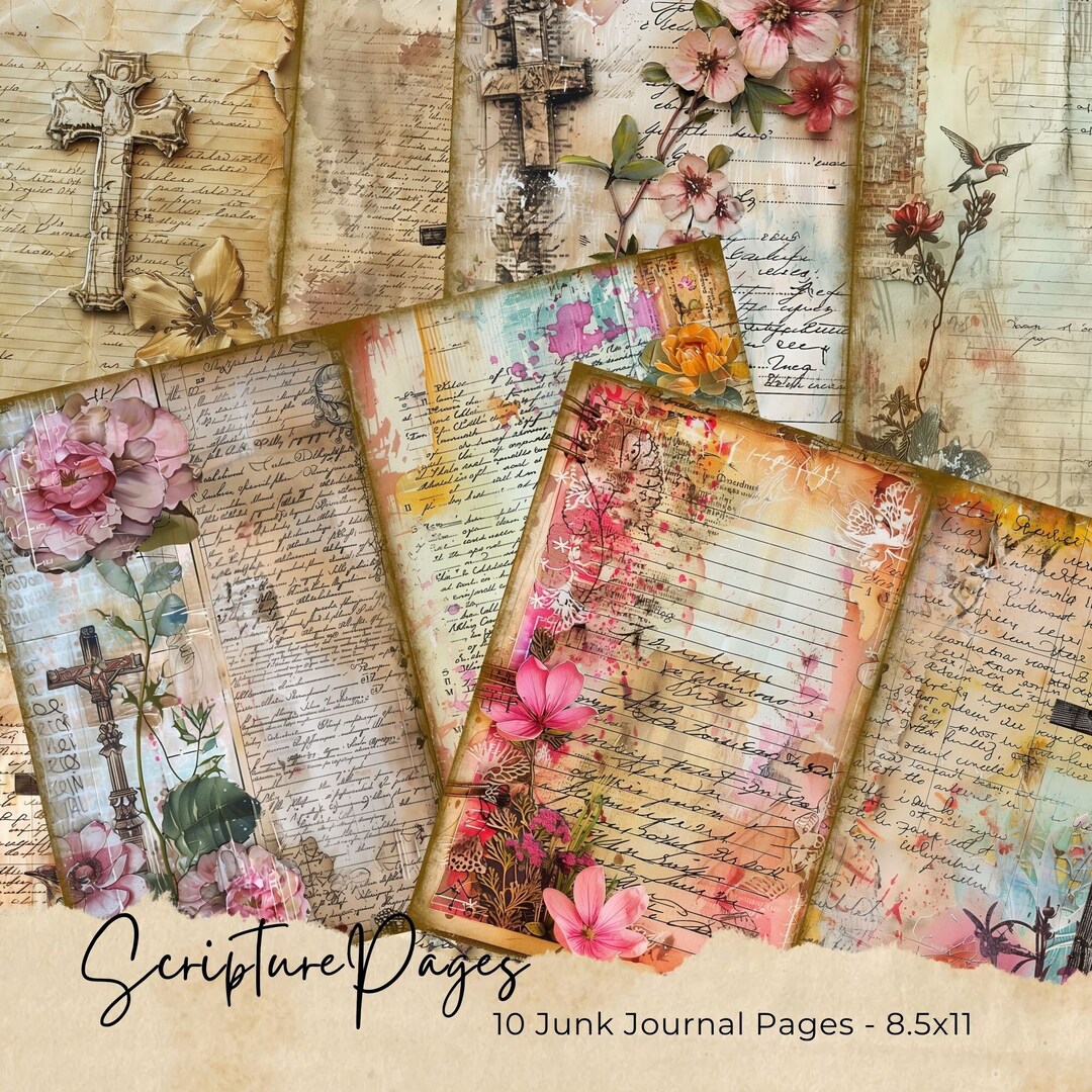 Scripture Scraps, Junk Journal, Bible Journaling, Stickers, Verse ...