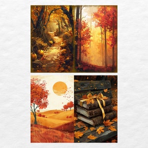 Cozy Autumn Junk Journal Pages, Digital Fall Scrapbook Kit, Printable ...