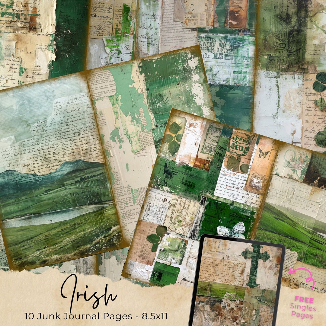 St. Patrick's Day Junk Journal Kit, Junk Journal Printable, Saint ...